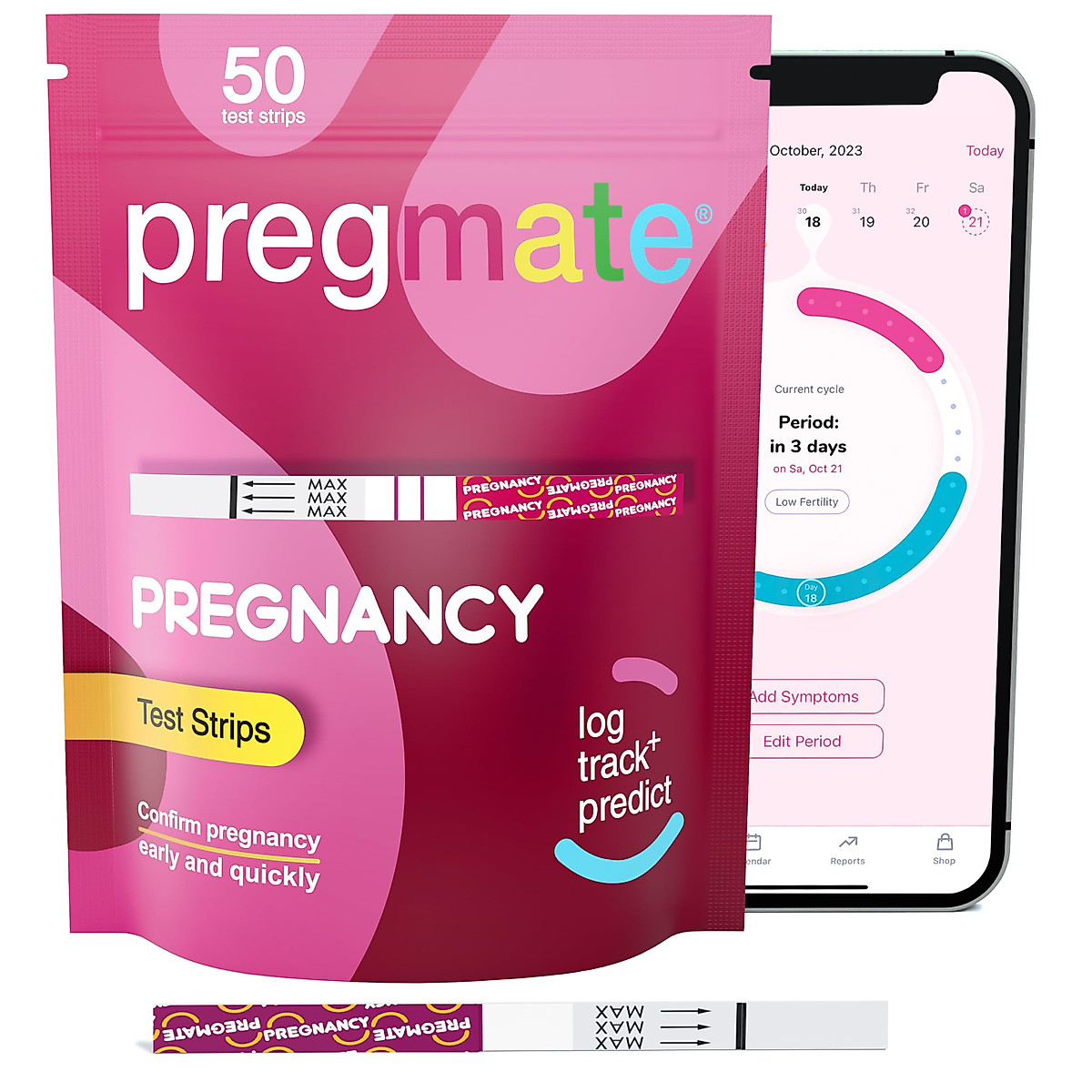 Pregmate 50 Pregnancy Test Strips (50 Count)