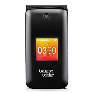 Consumer Cellular - Alcatel Go Flip 4044L 4G Lte 4G 2MP - Flip Phone - Black
