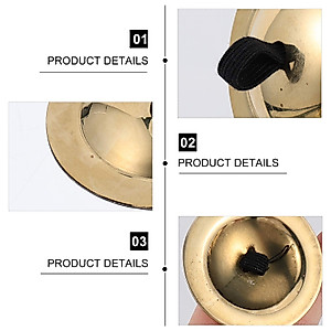 2 Pairs Copper Finger Cymbals Belly Dancing Finger Zills Mini Hand Bells Musical Instruments for Dancer Evening Party