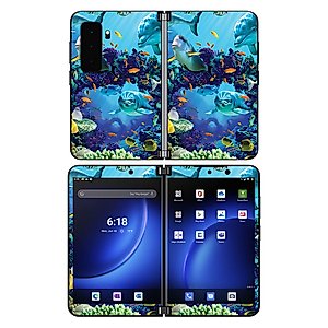 MightySkins Skin Compatible with Microsoft Surface Duo 2 - Ocean Friends | Protective, Durable, and Unique Vinyl Decal wrap Cover | Easy to Apply, Remove, and Change Styles | Made in The USA