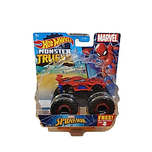 DieCast Hotwheels 2021 Monster Trucks Marvel [Spider-Man] 8/75 with re-Crushable car