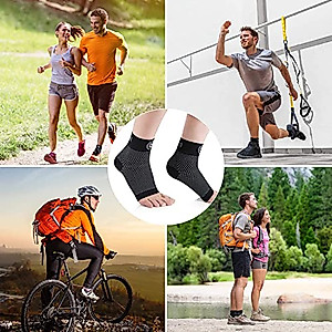 CAMBIVO Plantar Fasciitis Relief Socks for Women & Men (Pair), Ankle Brace Compression Sleeve Support for All Day Wear with Arch and Ankle Support (Small)