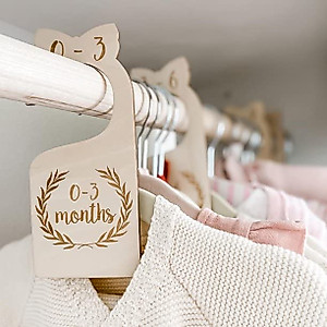 Baby Closet Dividers, Adventure Baby Closet Dividers By Month,Premium Wood Baby Closet Dividers，Thicken and One side from Newborn to 24 Months (7 Pieces)