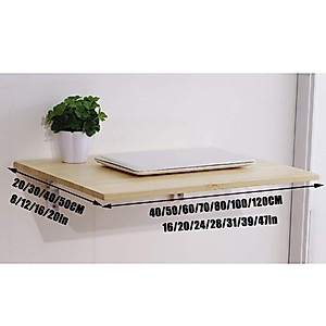 YNAYG Folding Wall-Mounted Table Wall-Mounted Folding Table Multi-Function Wall Mount Laptop Desk Writing Desk Home Office Computer Desk,Solid Wood,Paint Free,Size Optional