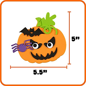 Ready 2 Learn Create Your Own Halloween Pumpkins | Set of 4 | Halloween Crafts for Kids Ages 4-8 | DIY Party Favors, Ornaments, Magnets and Decor