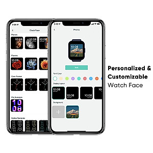 WYZE Smart Watch, 1.4"(44mm) Smart Watches for Women and Men, Activity Fitness Tracker for Android Phones and iOS Phones, IP68 Waterproof, Menstrual/Blood Oxygen/Heart Rate/Sleep Monitor