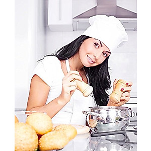 WearHome Chef Hat Adjustable Elastic Baker Kitchen Cooking Hat White