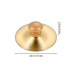 4Pcs Finger Cymbals with Wooden Handles, Finger Cymbals Percussion Instrument, Mini Belly Dance Finger Cymbals Hand Cymbal, Metal Finger Zills，7cm/2.75in
