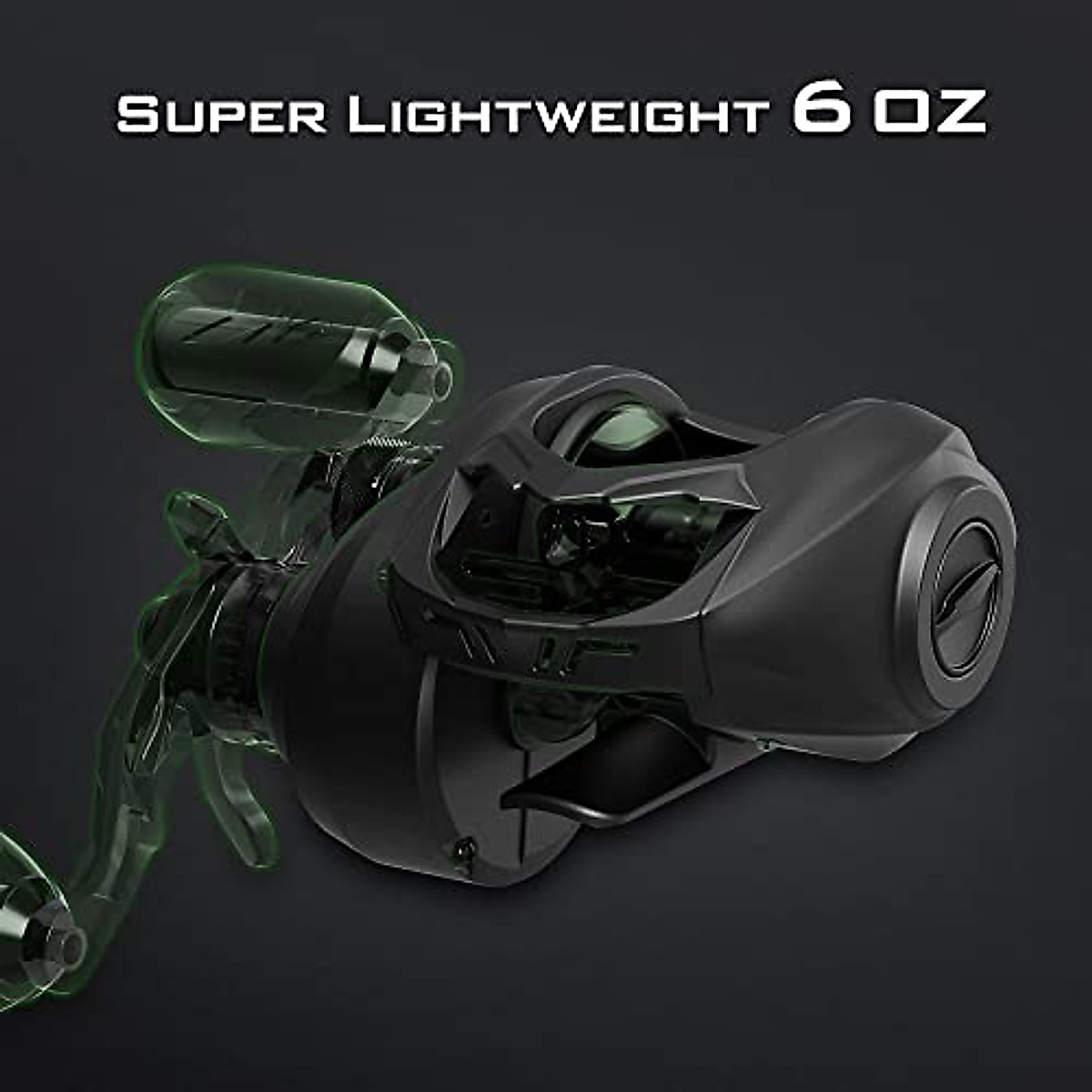 KastKing Spartacus II Baitcasting Reel, 6oz Ultralight Baitcaster Reel, Super Smooth with 17.6 LB Carbon Fiber Drag, 7.2:1 Gear Ratio, 39mm Palm Perfect Lower Profile Design,Stryker Green,Right Handed