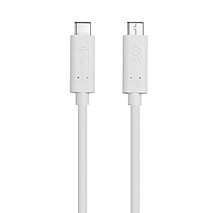 Cable Matters [USB-IF Certified] 100W USB C to USB C Charging Cable 6.6 ft for MacBook Pro/Air, iPad Pro (USB C Charge Cable, USB C Power Cable) with 100W Power Delivery in White (USB 2.0, No Video)