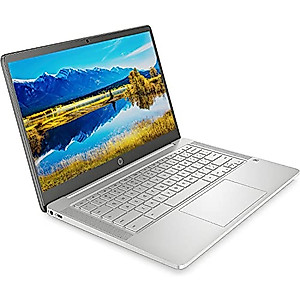 HP 2023 14" FHD IPS Chromebook, Intel Processor Up to 3.25GHz, 8GB Ram, 128GB SSD, 4K Graphics, Super-Fast 6th Gen WiFi, Dale Silver, Chrome OS (Renewed) (Dale Silver)