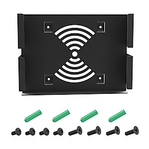 Hikig Mac Mini VESA Mount/Wall Mount/Under Desk Mount, Custom Mount for The Mac Mini, Mac Mini VESA Mounting Stand/Mounting Bracket - Black