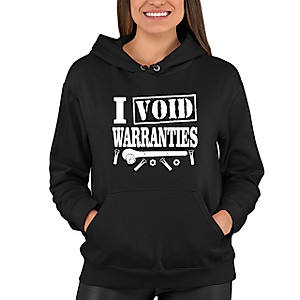 Go All Out X-Large Black Mens I Void Warranties Funny Mechanic Sweatshirt Hoodie