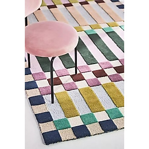 Hand-Tufted Hoxton Rug Handmade Carpets for Bedroom Livingroom Hand Tufted Moder (2x6 Runner)