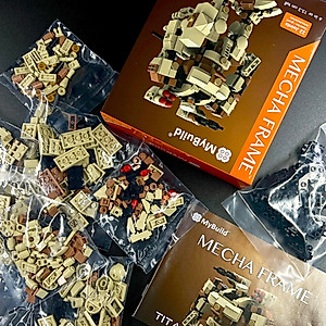 MyBuild Mecha Frame Titan - Toy Building Sets Mecha 6 Inches, Build Robot Mech, Adjustable Action Poses, All Major Building Bricks Compatible, for Mech Fans