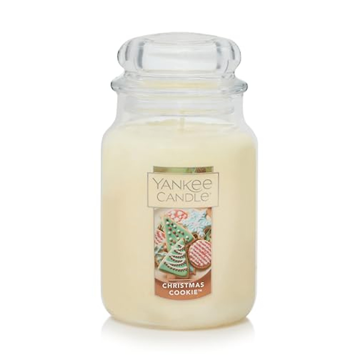 Yankee Candle Christmas Cookie Scented, Classic 22oz Large Jar Single Wick Candle, Over 110 Hours of Burn Time, Perfect for Holiday Gifting and Celebration
