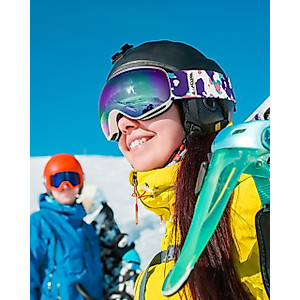 ACURE Ski Goggles, OTG - Over Glasses Snow Snowboard Goggles, Anti Fog, 100% UV400 Protection for Men Women Kids