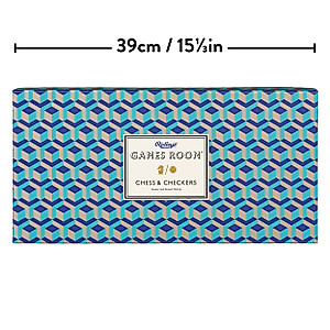 Ridley’s Classic 2-in-1 Chess and Checkers Set – Folding Family Board Games, Includes all Chess and Checkers Pieces, Ideal for Ages 8+ – Great Gift Idea