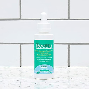 Minoxidil for Women | Womens Hair Growth | 2% Minoxidil Topical Hair Treatment for Hair Regrowth by Rootly | Minoxidil for Women| Unscented, 2 Fl Oz