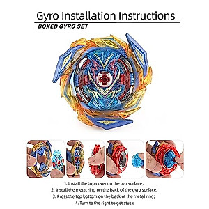 Bey Battle Burst 3-Piece Battling Tops B-193 Ultimate Valkyrie B-163 Brave Valkyrie B-134 Slash Valkyrie bey Battling Tops with Stickers. Bayblade Pro Series Burst quadrive for Kids Children Boys