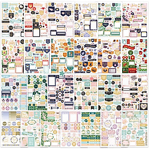 Aesthetic Greenery Planner Stickers for Fun Planning - 1100+ Stunning Gold Foil Monthly Designs - The Perfect Sticker Accessories to Enhance Your Daily Calendar and Planner Journaling