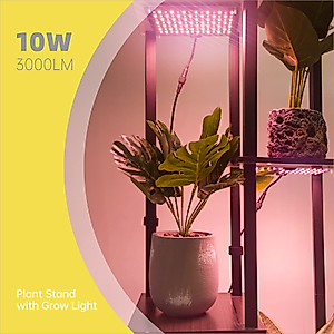 Bstrip Plant Stand with Grow Lights, 6 Tier-7 Potted Plant Shelf with Grow Lights, Grow Light Stand, Dimmable 60W (6X10W) Full Spectrum Led Plant Light with Timer for Indoor Plants, Patio Garden