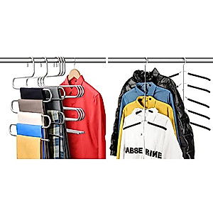 DOIOWN Pants Hangers Blouse Tree Clothes Hangers Space Saving Hangers Closet Storage Organzier for Pants, Clothes, Coat, Shirt