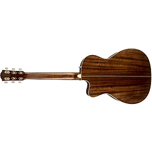 Fender Paramount PM-3 All-Mahogany Triple-0 Acoustic Guitar, with 2-Year Warranty, Natural, with Case