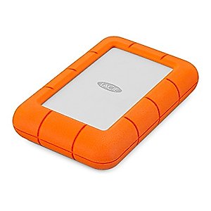 LaCie Rugged Mini 5TB External Hard Drive Portable HDD – USB 3.0/2.0 Compatible, Drop Shock Dust Rain Resistant Shuttle Drive, For Mac And Computer Desktop Workstation PC Laptop (STJJ5000400)
