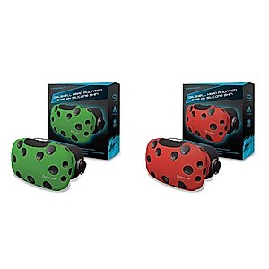Hyperkin GelShell Headset Silicone Skin for HTC Vive (Green) & GelShell Headset Silicone Skin for HTC Vive (Red)