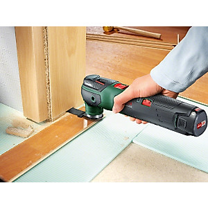 Bosch Home and Garden Cordless Multifunction Tool UniversalMulti 12 (without battery, 12 Volt System, nine-piece accessories set, in carton packaging)