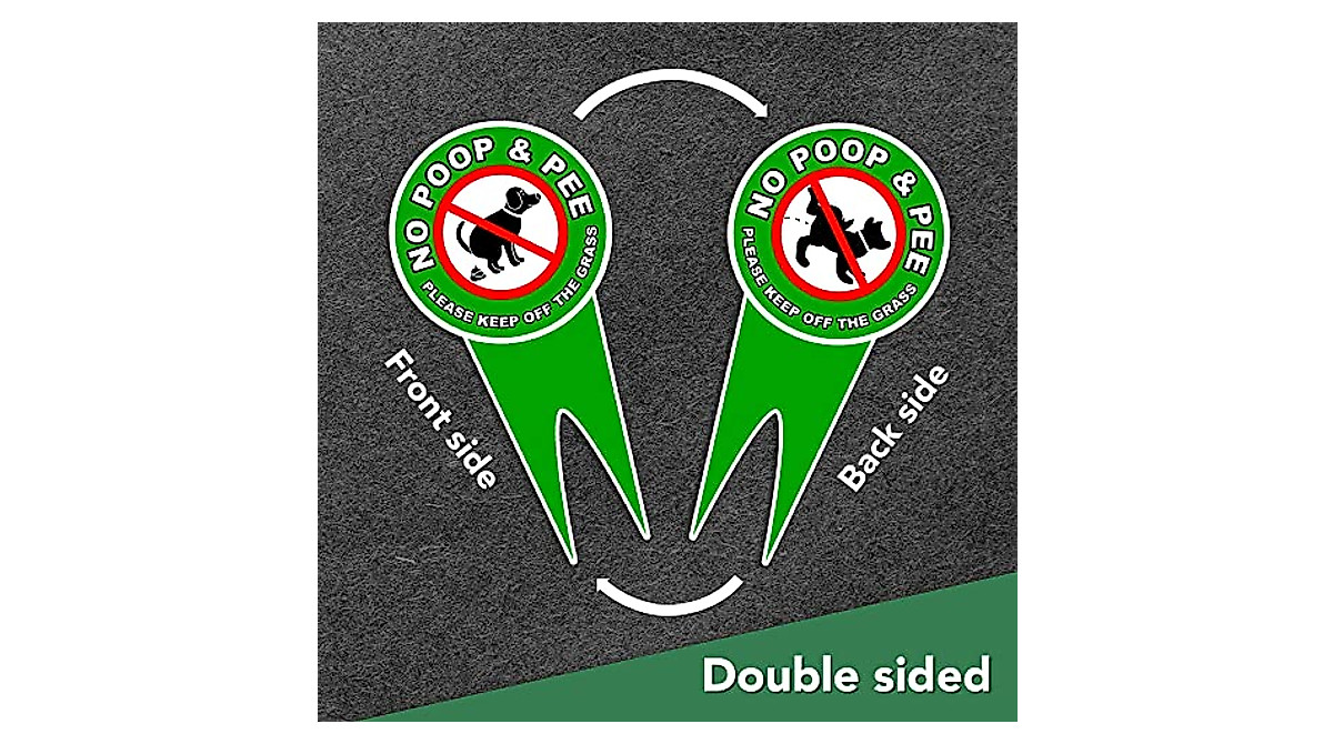 2 PC No Dog Poop Signs - Durable & Weather Resistant