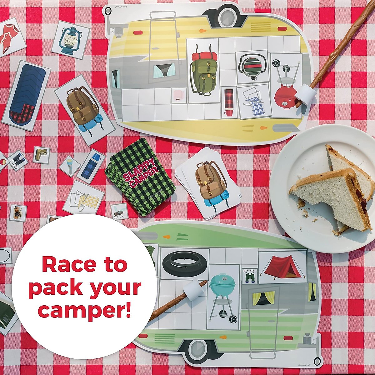 MindWare Slappy Camper Strategy Game - Think Fast and Fill Your Camper – for 2-4 Players – Ages 5 and Up