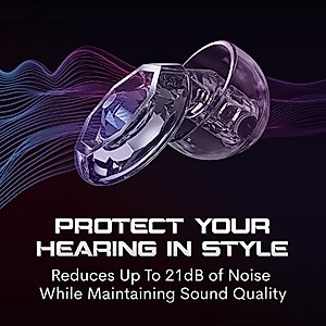 Eargasm Clicks Earplugs for Concerts Musicians Motorcycles Noise Sensitivity Conditions and More (Ear Plugs Come in Premium Gift Box Packaging)