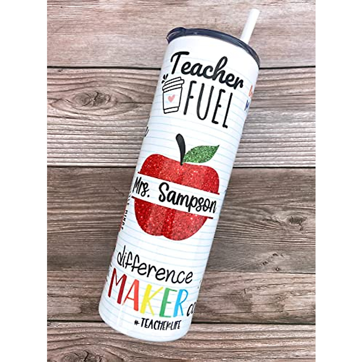 20 oz Personalized Teacher Gift, Teacher Tumbler, Teacher Gifts, Teacher Life Cup, Teacher Apple Gift, Teacher Appreciation Cup