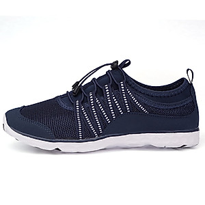 Alibress Men Women's Beach Shoes Outdoor Quick Drying Summer Water Shoes River Hiking Lightweight Aqua Shoes for Men Women Navy Blue 42 EU