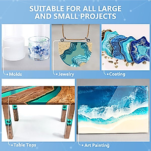 Epoxy Resin Crystal Clear 1 Gallon Kit, Self Leveling Bubbles Free Coating and Casting Resin and Hardener for Countertop, Table Top, Crafts, DIY Art, Wood, Jewelry, Molds, Bar Top 1:1 Ratio