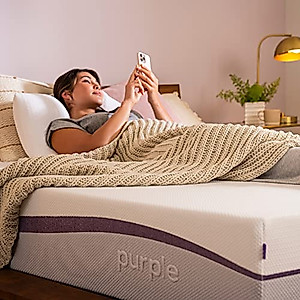 Purple Plus Queen Mattress, GelFlex Grid, Better Than Memory Foam, Premium Comfort Foam Layer, Temperature Neutral, Responsiveness, Breathability, Made in USA