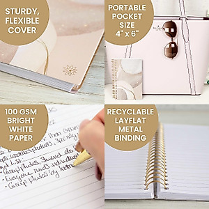 bloom daily planners 2024 Pocket Planner - 4” x 6” - (January 2024 - December 2024) - MINI Weekly/Monthly Agenda Organizer & Calendar Book - Brushed Beige