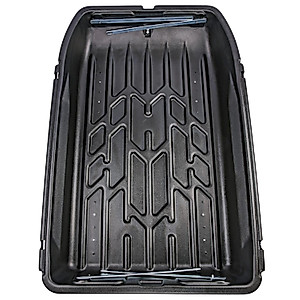 JEGS Rooftop Cargo Carrier for Car Storage - Small Roof Rack Cargo Carrier - Heavy Duty Weatherproof Storage - Made in USA - 10 Cubic Ft - 110 Lb Capacity - Zero Tool Easy Assembly - Aero Design