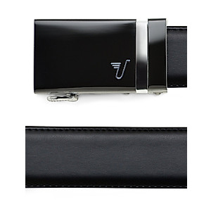 Mission Belt Men's Ratchet Belt - Vader 40 - Black Buckle/Black Leather, Large (36-38)