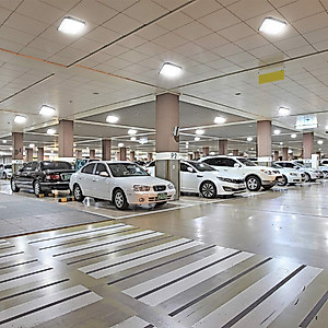 QiMH LED Canopy Light 40W, 9.4”x9.4” Square Ceiling Lights, UL Listed & DLC Qualified, 100-250W HPS/MH Replacement, 5450lm/5000K Daylight White IP65 Waterproof for Garage, Street, Area Lighting