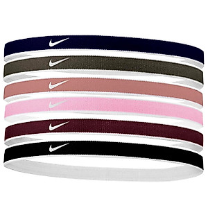Nike SWOOSH SPORT HEADBANDS 6/PACK RES STARDUST/PURPLE/WHITE