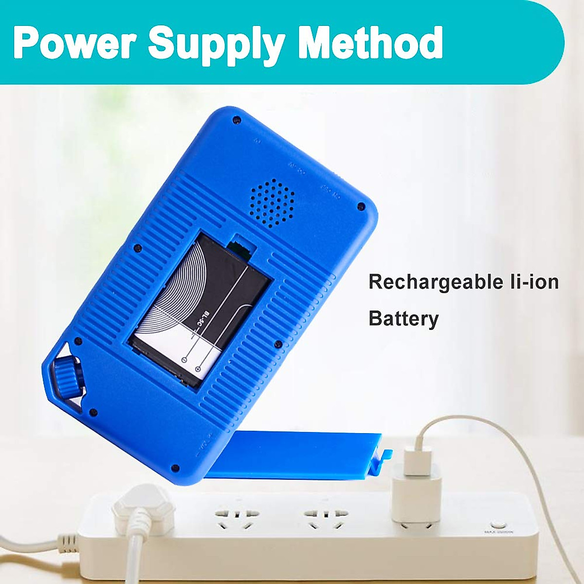 Douddy 16 Bit Handheld Game Console for Kids Adults Built in 220 HD Classic Electronic Games 3.0 Inches Screen USB Rechargeable Seniors Arcade Entertain Player (Blue)