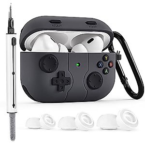 KOREDA Compatible with AirPods Pro 2nd Generation/1st Generation Case Cover with Cleaner Kit & Replacement Eartips (S/M/L), Funny Classic Handheld Game Console Design Case for AirPod Pro 2022/2019
