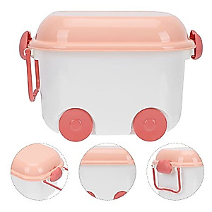 Cabilock Plastic Storage Basket Kids Toy Box rolling storage box toy storage bins storage basket bins with Wheel and Kids Toy Storage Bins