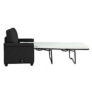 LifeStyle Solutions Convertible Sofa, Black