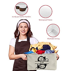 Personalized Gift for Women/Men, Customs Basket with Name Storage Bins for Organizing Shelves, Letter S Collapsible Custom Storage Boxes with Handle, Monogram Words Customized Closet Organizers