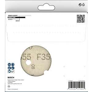 Bosch 2608605124 F355 Sanding Discs for Stone, Velcro Type, 6 Hole, 150mm, P80 Grit, Black, Pack of 5