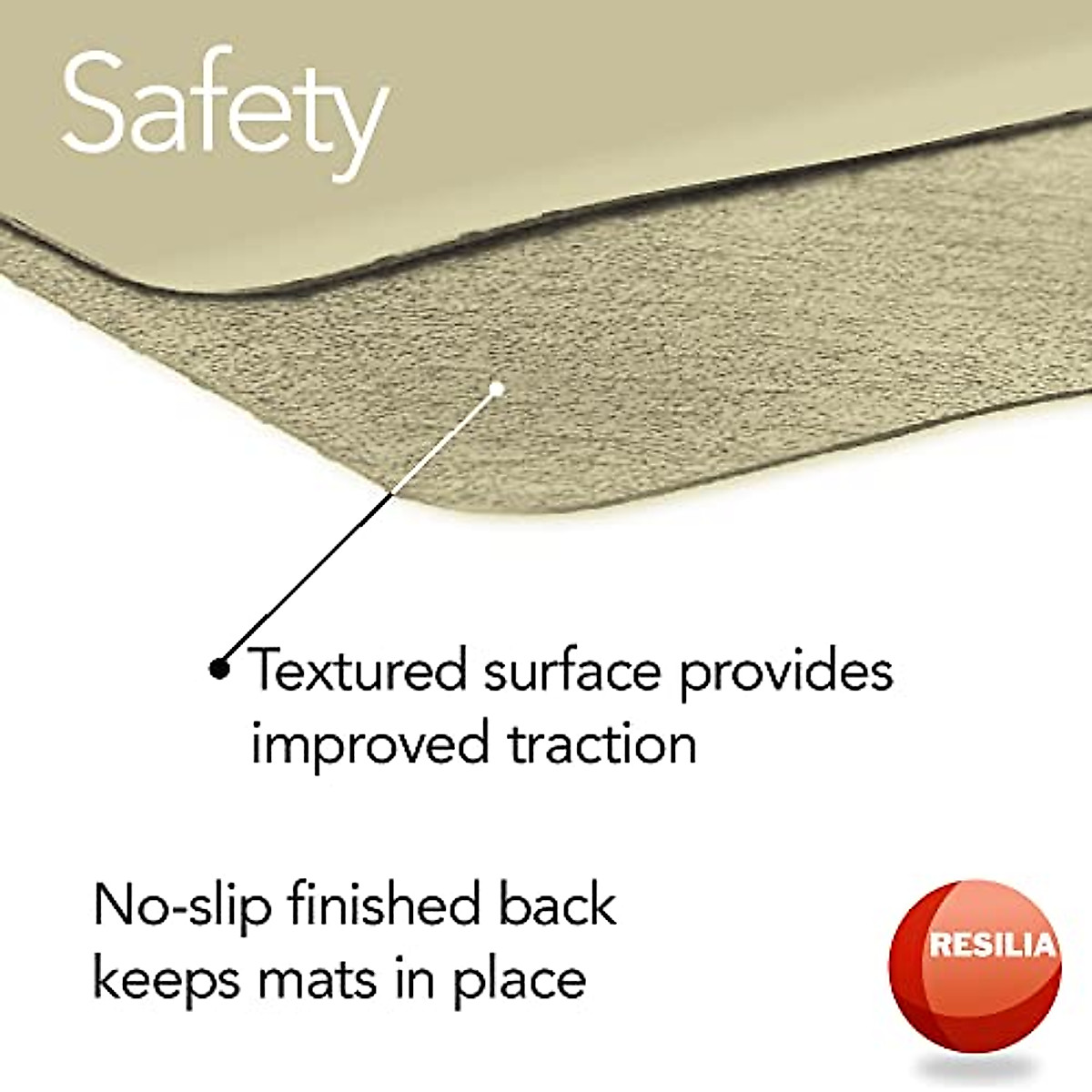 RESILIA - X-Large Under Grill Mat - Beige/Tan Orange Peel, 57 x 47 inches, for Outdoor Use